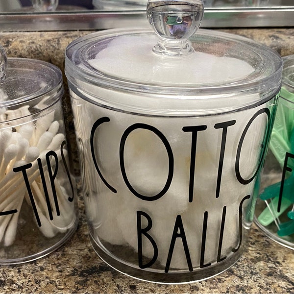 Rae Dunn Inspired Custom Bathroom Storage Decal Labels - Etsy