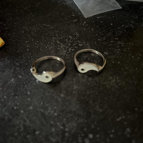 Sterling Silver Couple Rings,matching Rings, Couple Ring Simple Smooth ...
