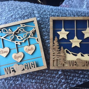 Personalized Mountain Star Name Frame Sign Father's Day - Etsy