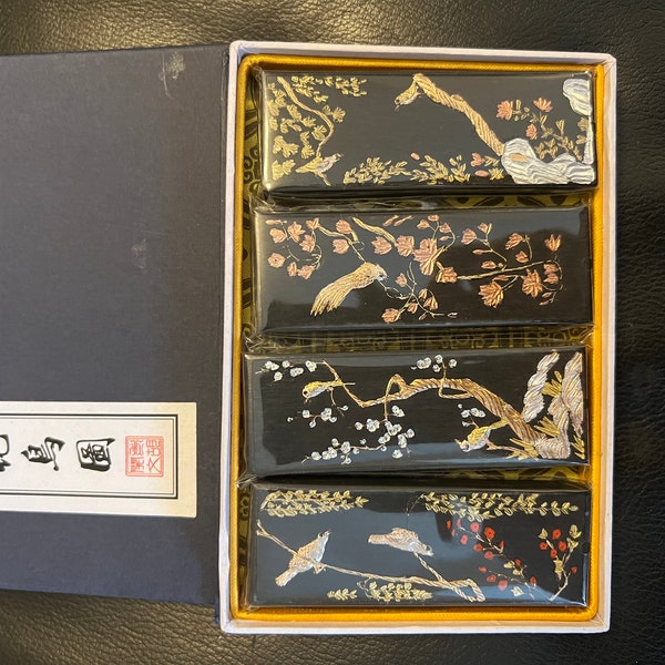 Chinese Ink Stick / Oriental Art Ink Stone / Chinese Calligraphy Four ...