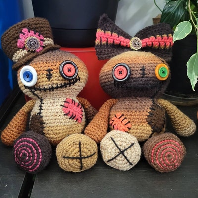Voodoo Doll Amigurumi Pattern Crochet Voodoo Couple, Bride and Groom ...