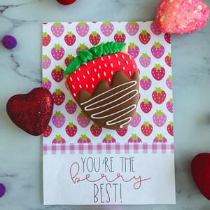Printable Mini Cookie Card 3.5 X 5 Happy Valentine's Day Pink Scattered ...