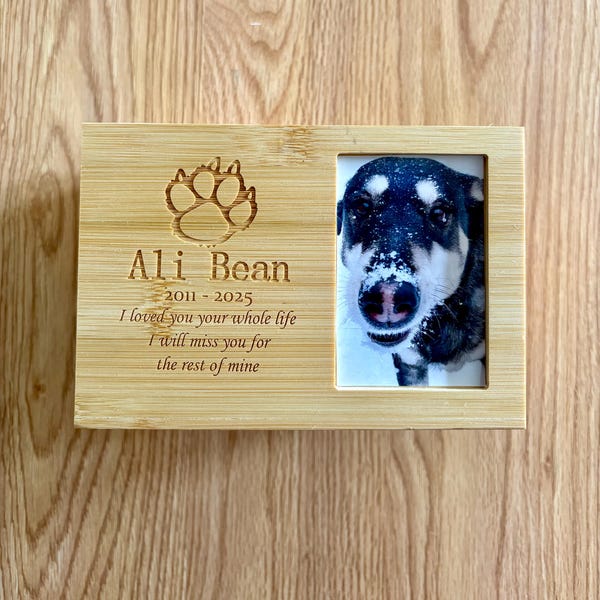 Personalized Pet Memory Box, Urn Keepsake, Pet Memorial Box, Pet ...