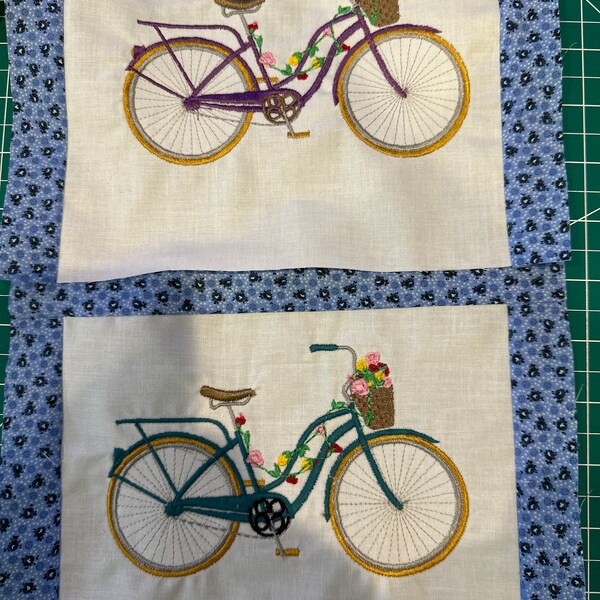 Flower Bicycle Embroidery Design, Bicycle With Flowers Machine ...