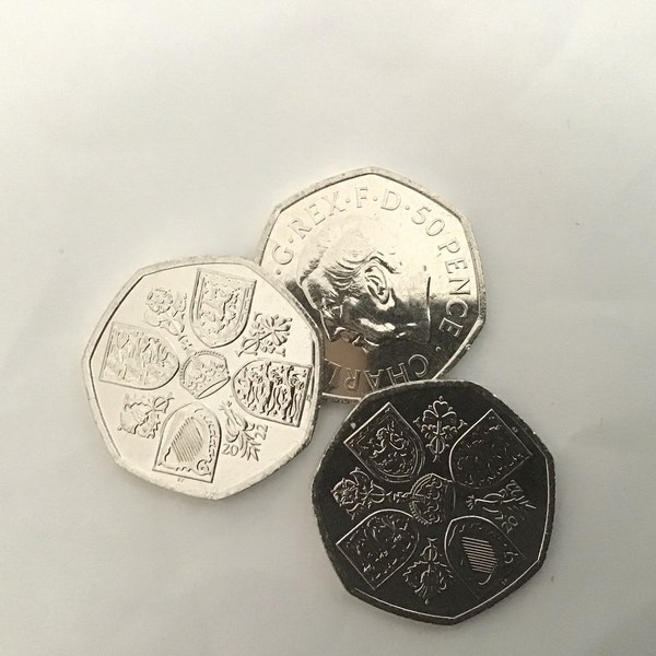 King Charles III 50p New Coin 2022 Uncirculated - Etsy King Charles III 50p New Coin 2022 Uncirculated - Etsy