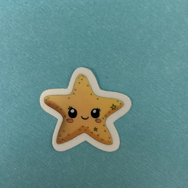 Cute Starfish Vinyl Sticker | Sea Star Sticker | Water Bottle Sticker ...