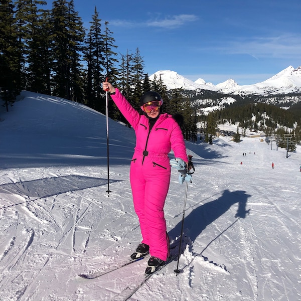 Bright Pink Ski Suit Women's Women Ski Jumpsuit Bright Pink With Black ...