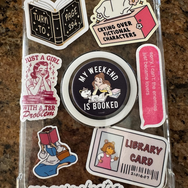 Thriller Book Club Girlie Sticker, Book Stickers for Kindle, Book Lover ...