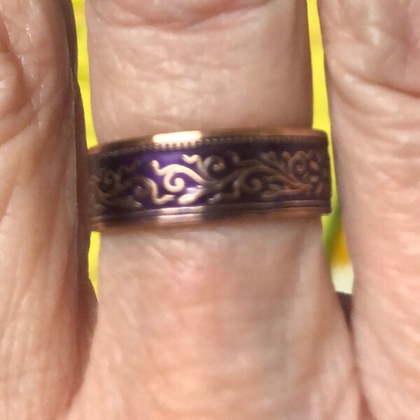 Coin Ring, Turquoise Ring, Japanese Ring, Bronze Ring, Japanese Coin ...