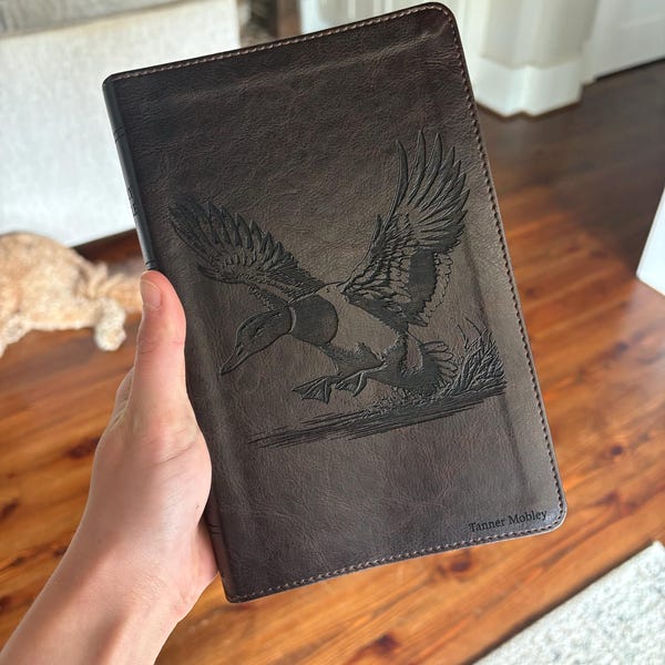 Hunter Fisher Leather Bible | Personalized Leather Bible | Engraved ...