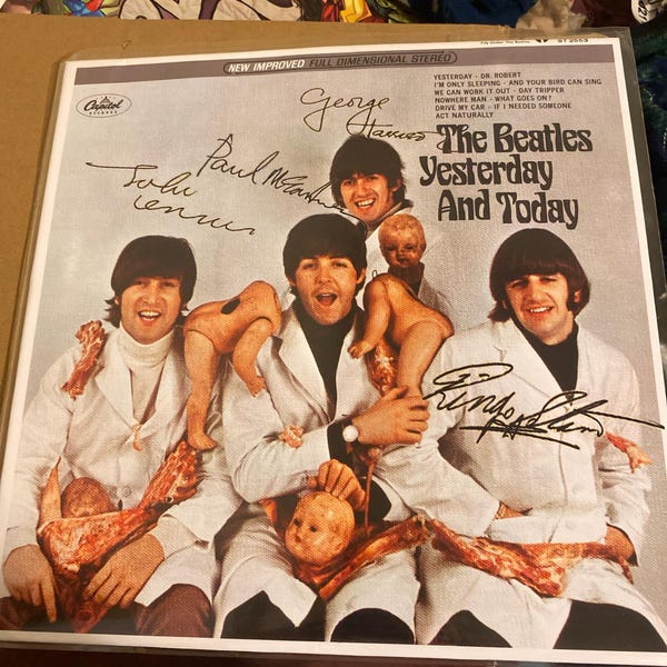 Beatles Rare Promo Butcher Cover Artwork Cover LP Vinyl Album Lennon ...
