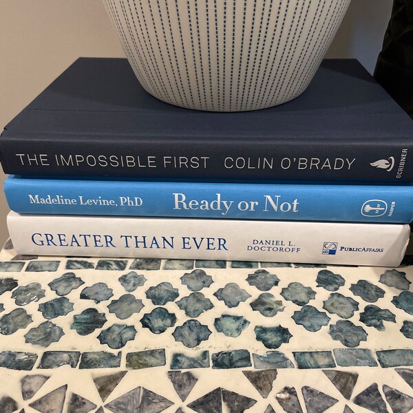 Blue and White Books - Coastal Books - Beach Books - Decorative Books ...