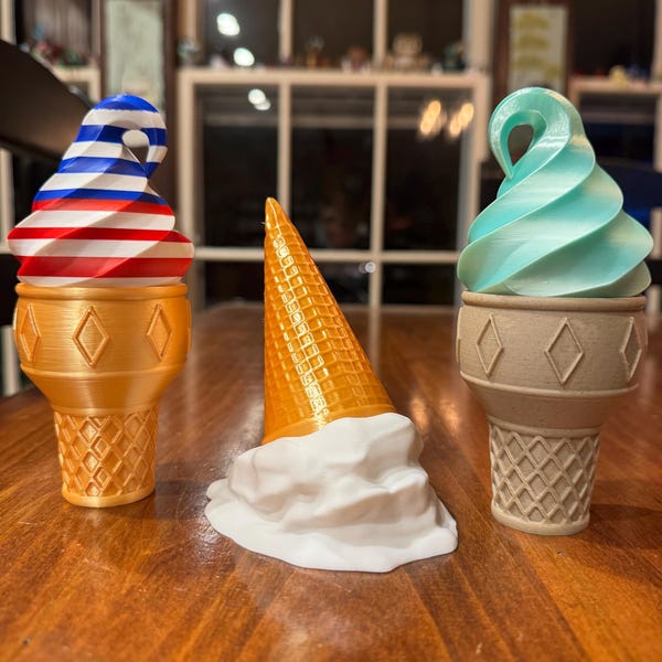 3D Printed “pomegranate ” Ice Cream Cone Box Produced by 3D Kitchen Art ...