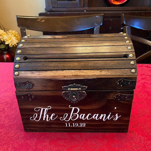 Boho Wedding Card Box, Rustic Card Box With Slot, Bridal Shower Card ...