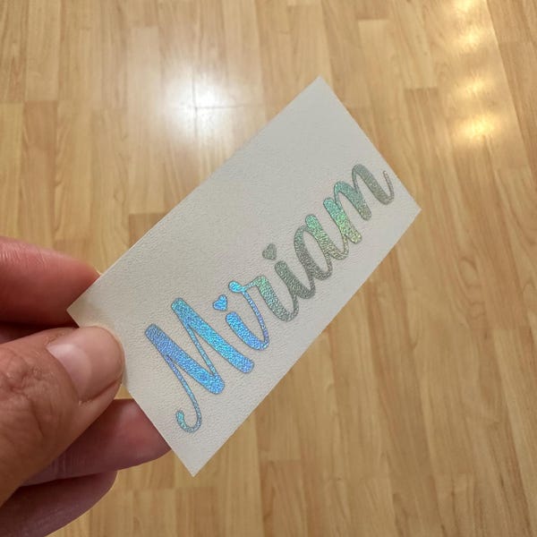 Free Shipping Holographic Name Decal Sticker, Custom Text Decal for ...