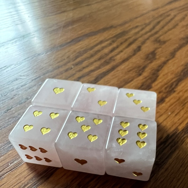 Heart D6 Die-six Sided 16mm D6 Dice-dnd D and D Dice Set-engraved D6 ...