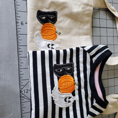 Boo Little Boo Ghost With Pumpkin Halloween Applique Machine - Etsy