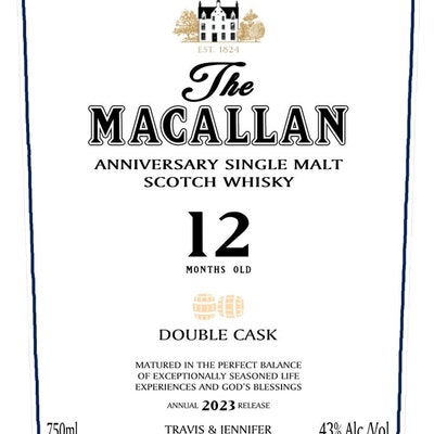 Custom Macallan Label Bottle Macallan 12 Year Label the Macallan Single ...