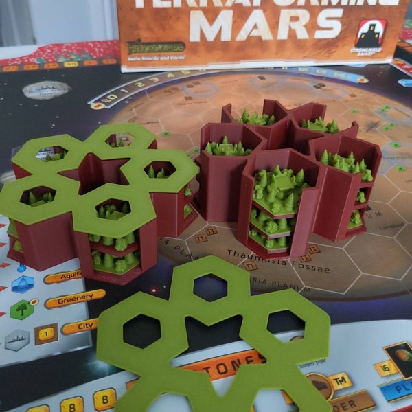 Terraforming Mars Tile Holder for 3D City Tiles 3D Hex Tiles Organiser ...