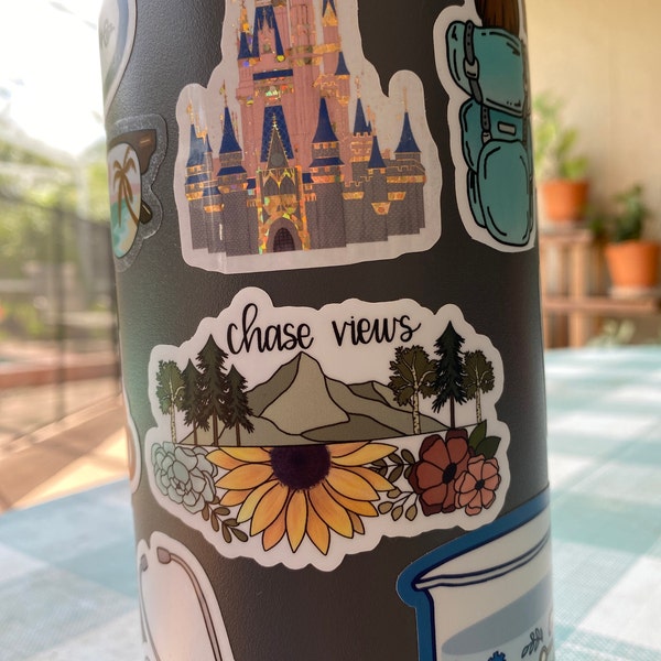 Chase Views Mountain Sticker Hiking Sticker Just Go Explore Sticker ...