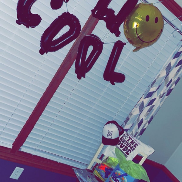 Two Cool Birthday, Two Cool Letter Balloons, 2nd Birthday Decorations ...