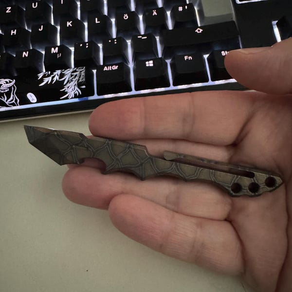 Titanium Pocket Prybar, Pocket Tool, EDC Titanium, Titanium Crowbar ...