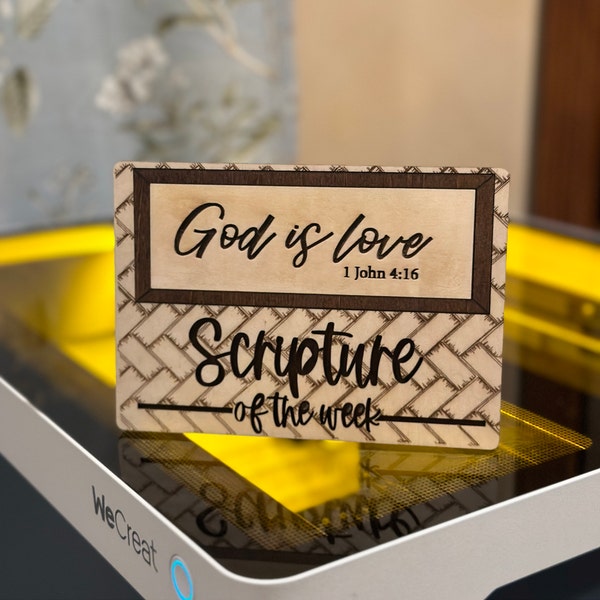 Scripture of the Week Interchangeable, Inspirational Gift / Laser ...