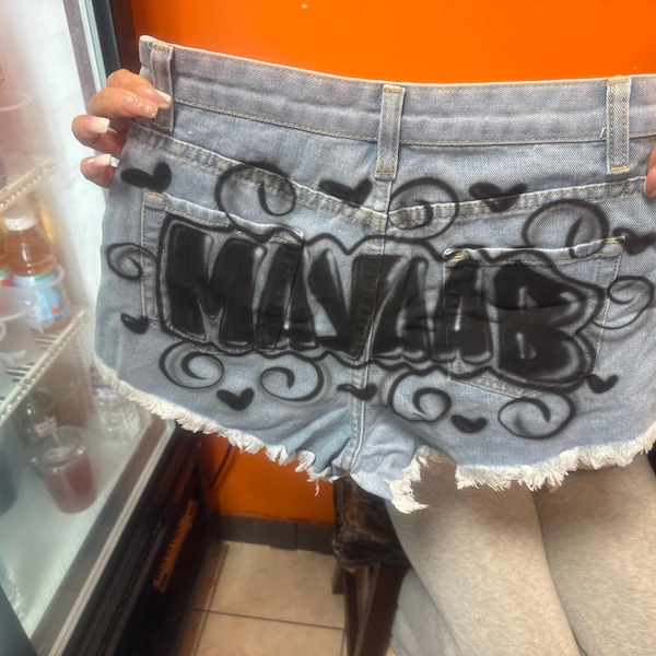 Custom Airbrushed Jean Shorts - Personalized Design, Unique Fashion ...