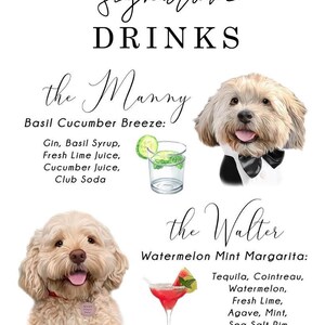 Dog Signature Cocktail Dog Custom Drink Sing Dog Signature - Etsy