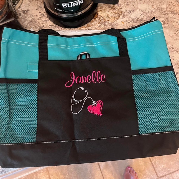 Personalized Monogrammed CNA Tote Bag Nurse Nursing Gift RN LPN Bsn ...