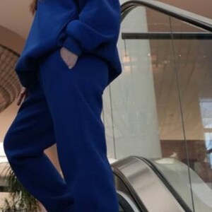 Luxury Fleece Oversized Hoodie – Unique Electric Blue Color Premium ...