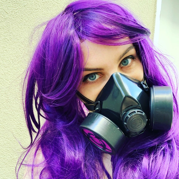 Black Gothic Mask Cyber Gothic Gas Mask E Girl Fashion Masks BIOHAZARD ...