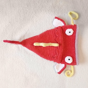CROCHET PATTERN Little Useless Fish Slouchy Hat Magikarp Hat Pokemon ...