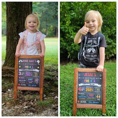 Chalkboard Back to School Sign, First Day or Last Day, Editable and ...