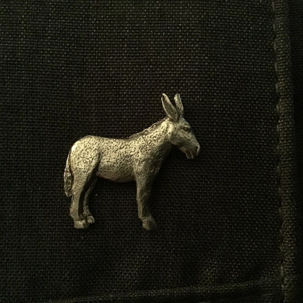 Donkey or Mule Pin Antiqued Pewter Lapel Pin - Etsy