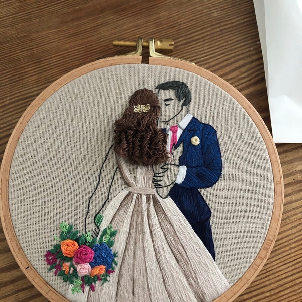 Embroidered Girl With 16 Cm Hoop, Embroidery Art, Hoop Art, Girl ...