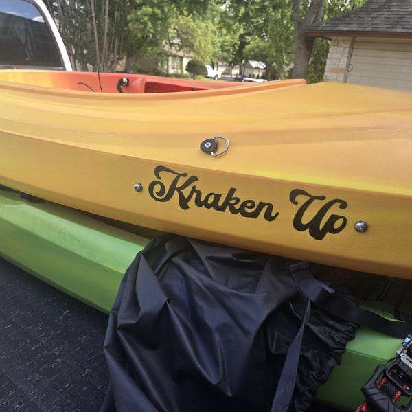 Kayak Vinyl Decal Stickers | Personalized Kayak Decal | Custom Canoe ...