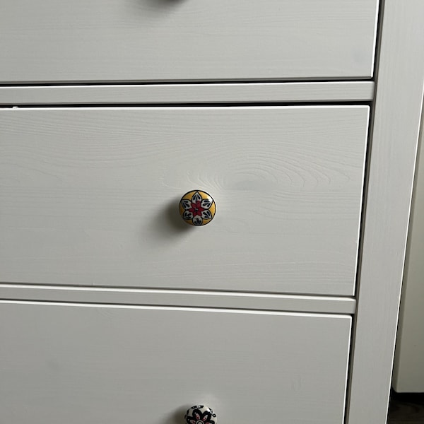 Multicolor Ceramic Knobs Handmade Hand Painted Ceramic Door Knobs Kitchen Cabinet Drawer Pulls ...