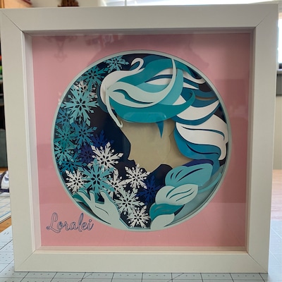 3D MERMAID Svg TROPICAL Shadow Box for Cricut for Silhouette - Etsy