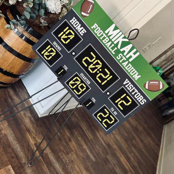 Football Scoreboard 36"x24" Party Sign/poster - Scoreboard Party Sign ...