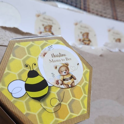 HONEY BEE Printable Party Favor, DIY Hive Party Favor, Hexagonal Hive ...