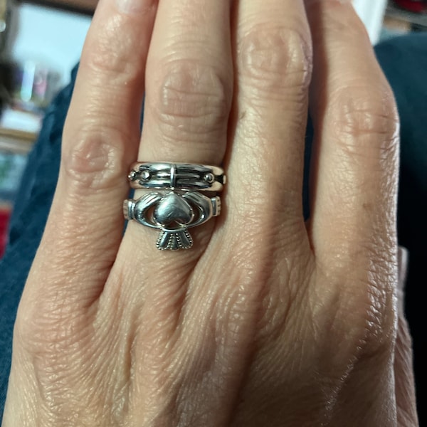 Sterling Silver Rosary Ring, Prayer Ring, First Communion Ring ...