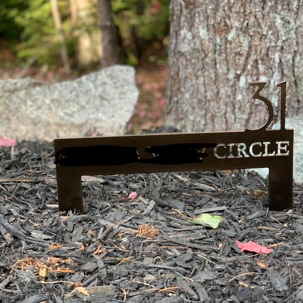 Colonial Script House Number / Extra Large Cursive Number / Thin ...