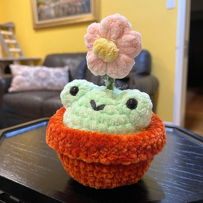 Flower Frog in Pot Plushie Frog in a Pot Plushie Flower Frog Crochet ...