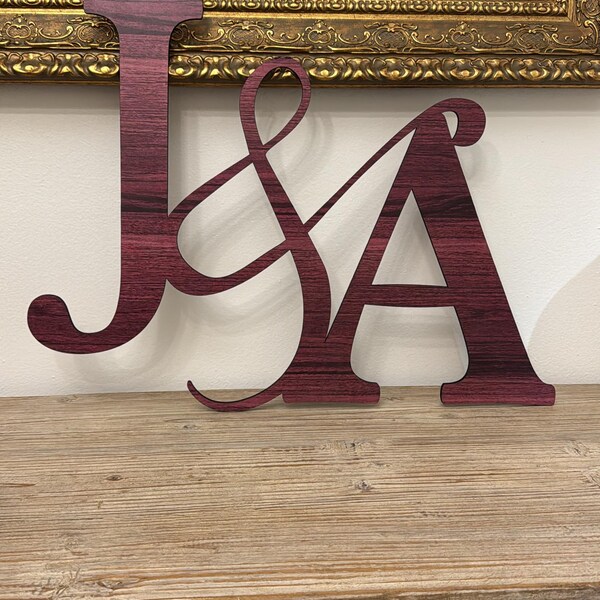 Wedding Initials Sign, Wedding Wood Monogram, Wood Cut Out, Large ...