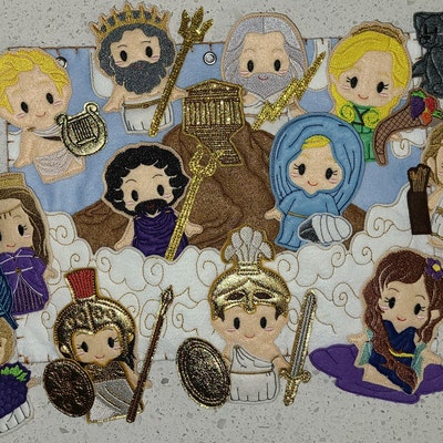ITH Digital Embroidery Design Greek Gods Finger Puppet Set 1 4X4 Hoops ...