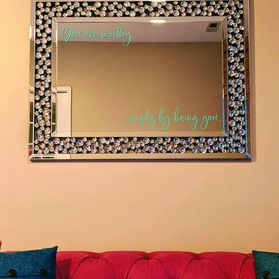 Mirror Affirmation Decal, Affirmation Decal, Mantra Decal, Custom ...