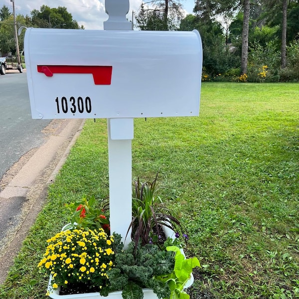 Brilliant White Snappot® Post Planter Kit-flower Pot for Mailbox Post ...