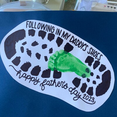 Fathers Day Footprint Craft, Following in Your Footsteps, DIY Craft ...