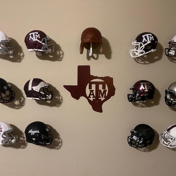 Mini Football Helmet Wall Hanger Mount - Etsy